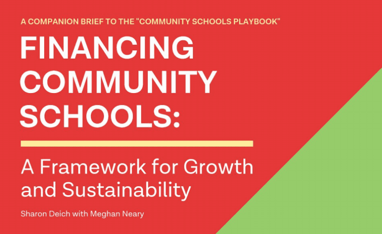 Financing Community Schools - Partnership for the Future of Learning